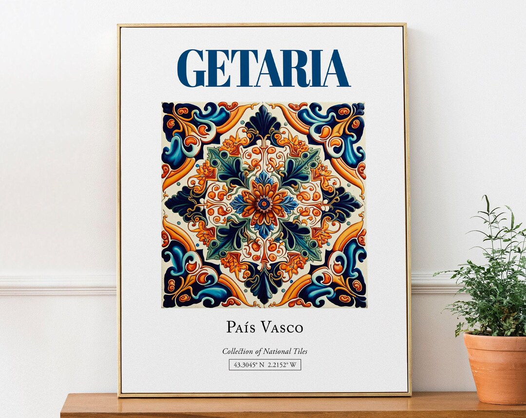 Getaria Spain Tile Art Print, Basque Decor - Etsy
