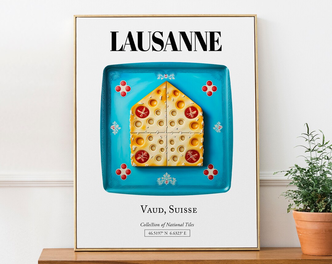 Lausanne, Vaud, Suisse, Traditional Tile Pattern Aesthetic Wall Art ...