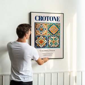 Crotone, Calabria, Italy, Aesthetic Traditional Maiolica Tile, Wall Art ...