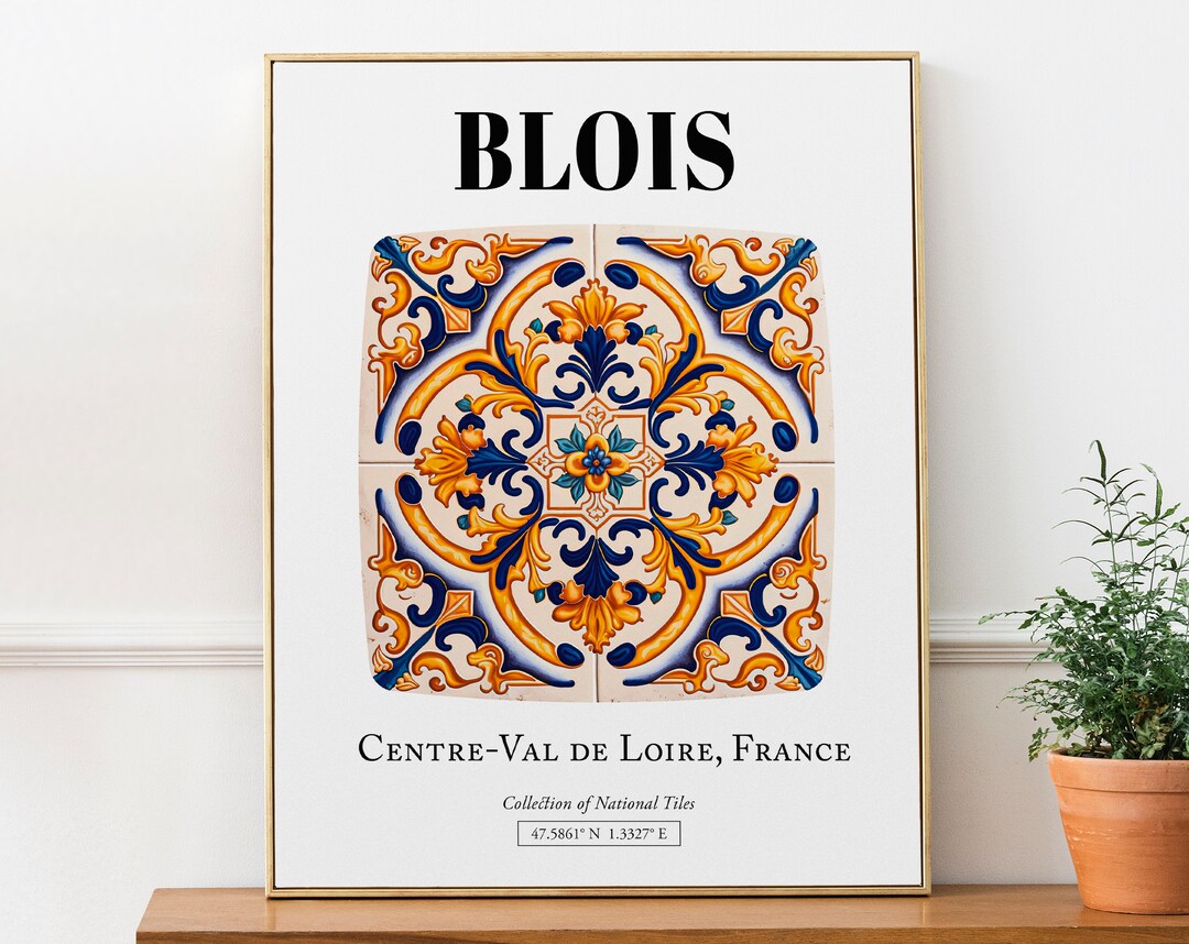 Blois, France, Tile Pattern Aesthetic Wall Art Decor Print Poster - Etsy