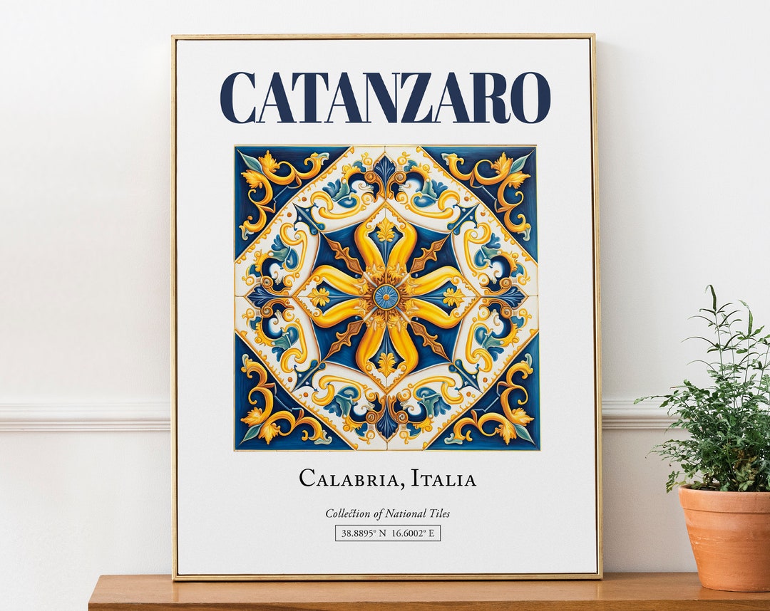 Catanzaro, Calabria, Italy, Aesthetic Minimalistic Traditional Maiolica ...
