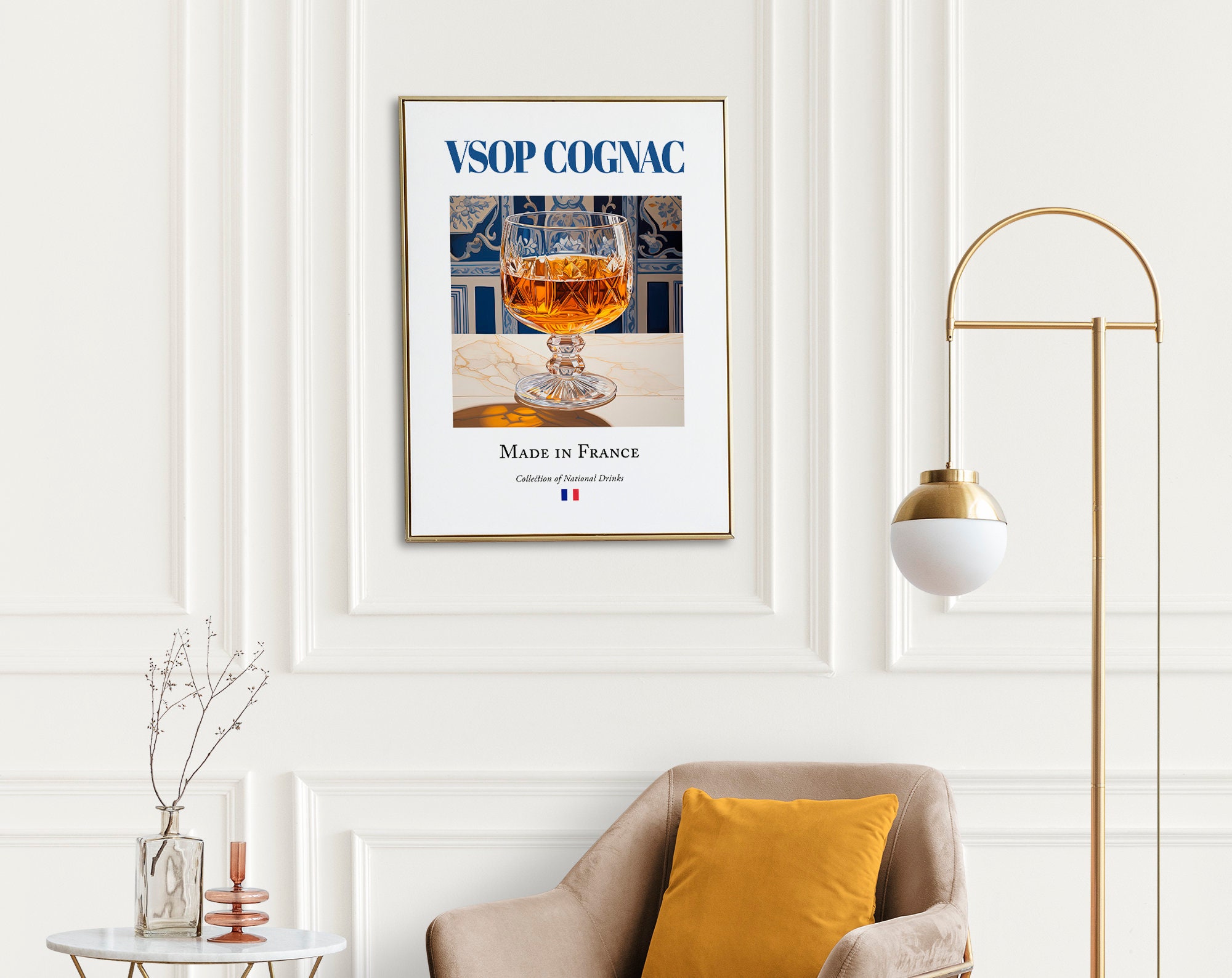 VSOP Cognac on Maiolica Tile Traditional French Beverage - Etsy