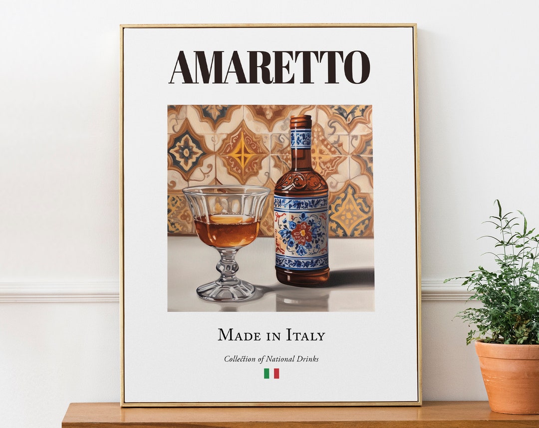 Amaretto on Maiolica Tile Italian Traditional Beverage Print - Etsy