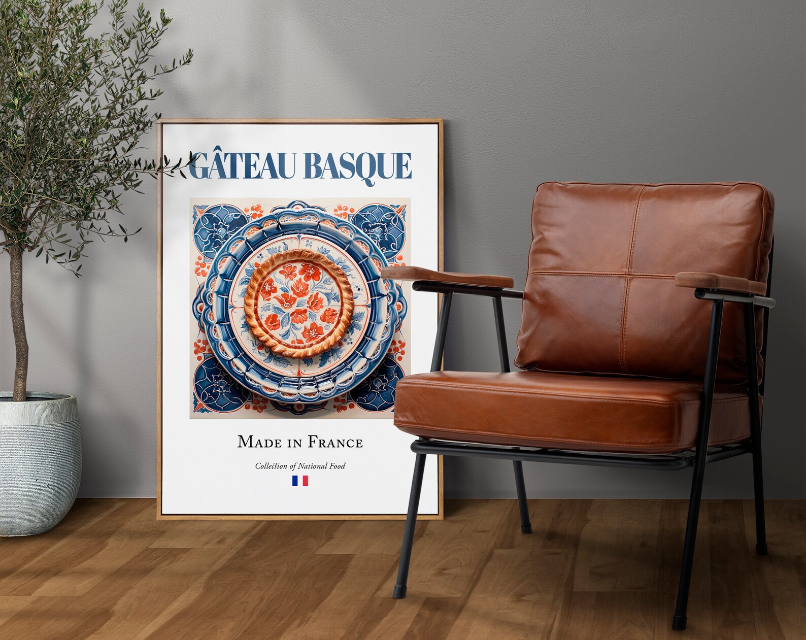 Gâteau Basque on Maiolica Tile Plate Traditional French Food - Etsy