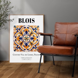 Blois, France, Tile Pattern Aesthetic Wall Art Decor Print Poster - Etsy