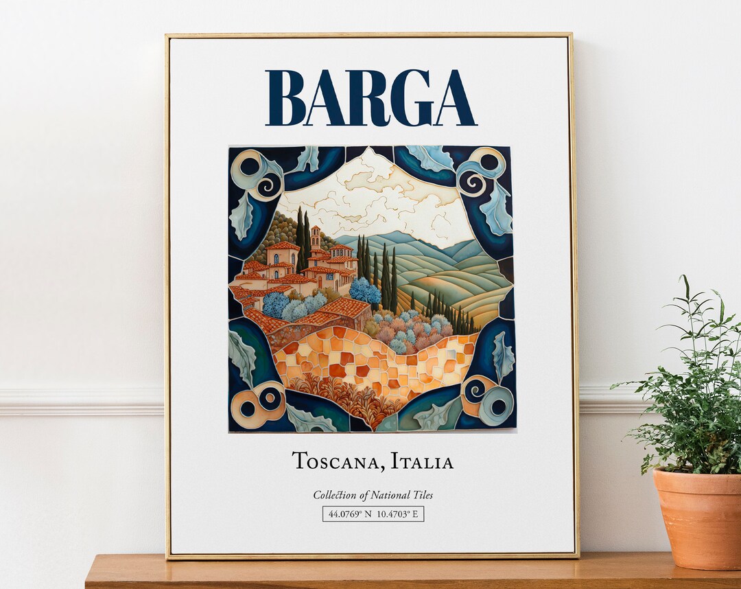 Barga, Toscana, Italy, Aesthetic Folk Traditional Maiolica Tile, Wall ...