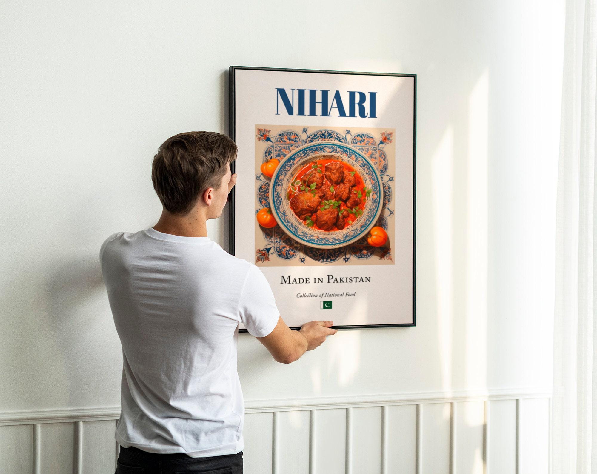 Nihari, Traditional Pakistani Food Wall Art Print Poster, Kitchen and ...