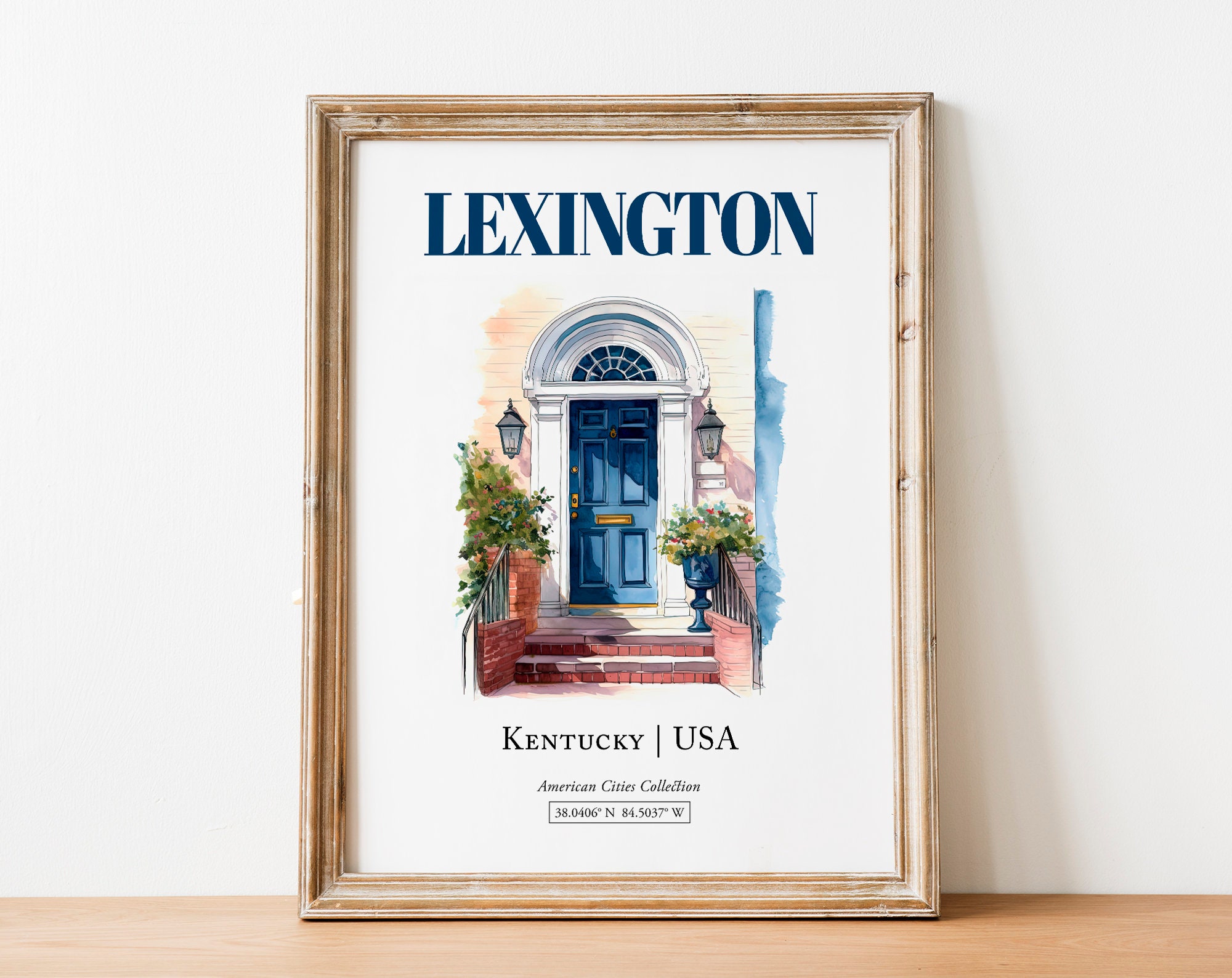 Lexington Kentucky USA Aesthetic Minimalistic Watercolor - Etsy