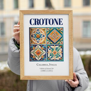 Crotone, Calabria, Italy, Aesthetic Traditional Maiolica Tile, Wall Art ...