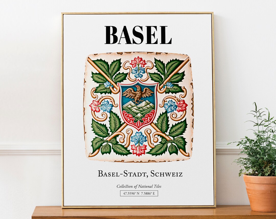 Basel, Basel-stadt, Schweiz, Traditional Tile Pattern Aesthetic Wall ...