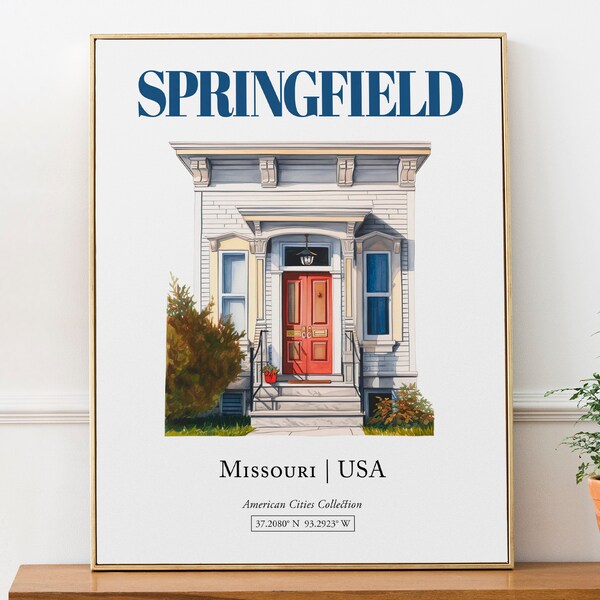 Springfield Travel Poster - Etsy