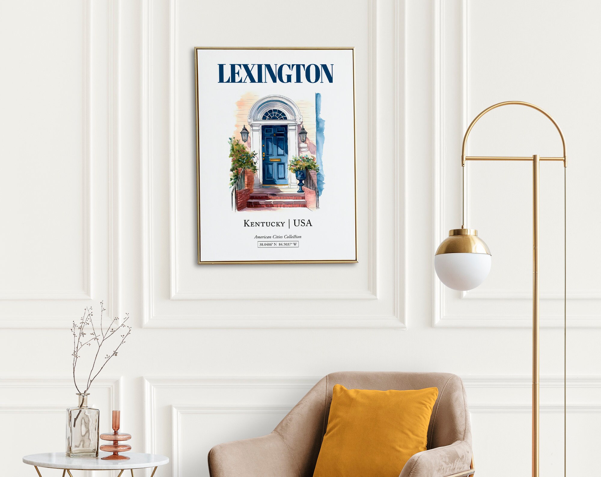 Lexington Kentucky USA Aesthetic Minimalistic Watercolor - Etsy