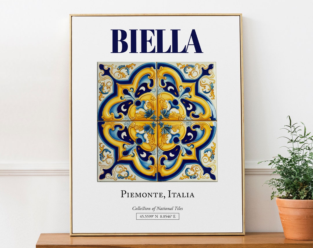 Biella, Piemonte, Italy, Aesthetic Traditional Maiolica Tile, Wall ...