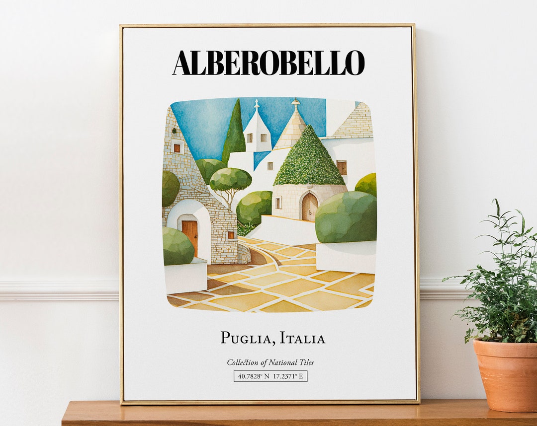 Alberobello, Puglia, Italy, Traditional Tile Pattern With Trulli ...