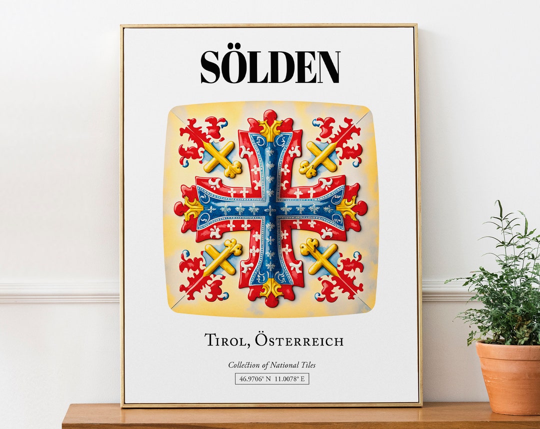 Sölden, Tirol, Austria, Traditional Tile Pattern Aesthetic Wall Art ...