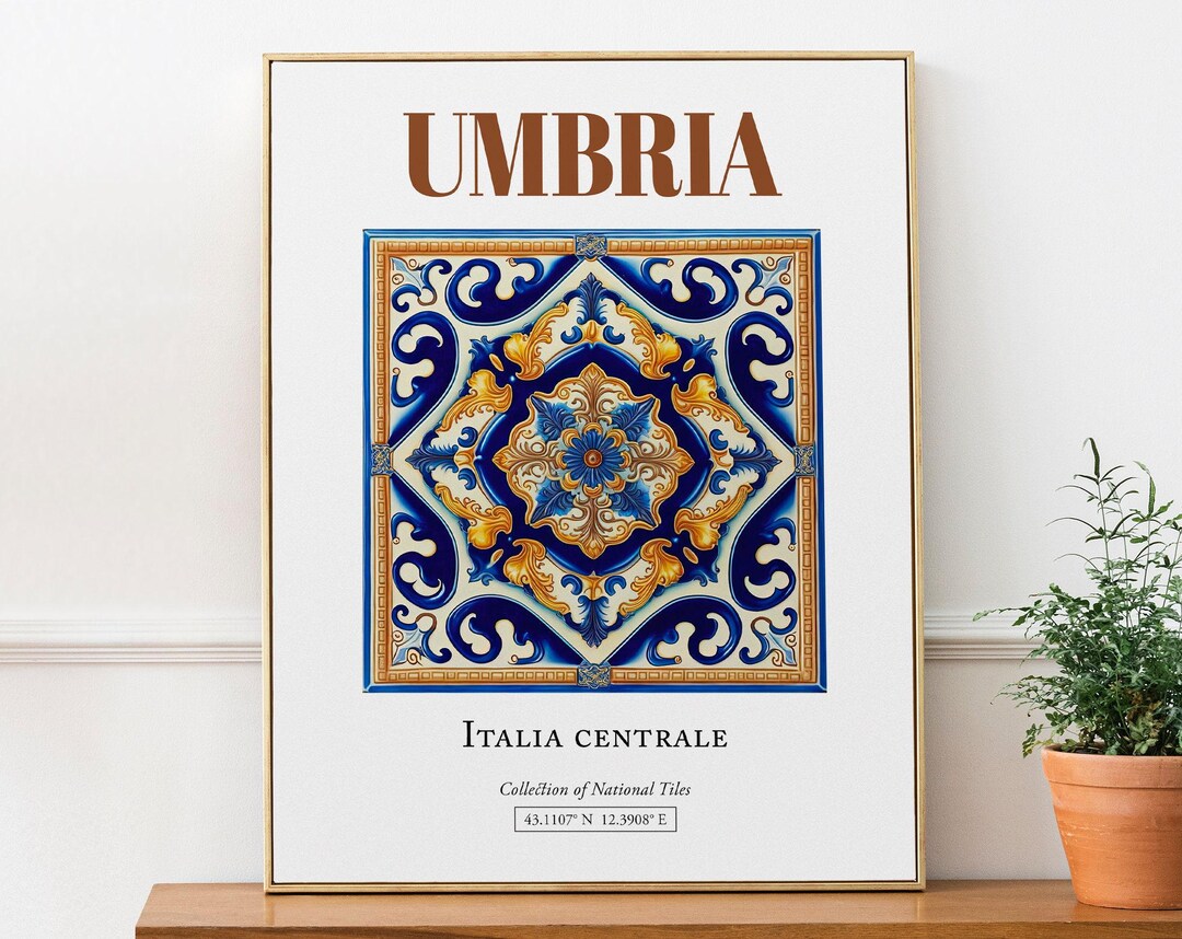 Umbria, Italia Centrale, Italy, Aesthetic Traditional Maiolica Tile ...