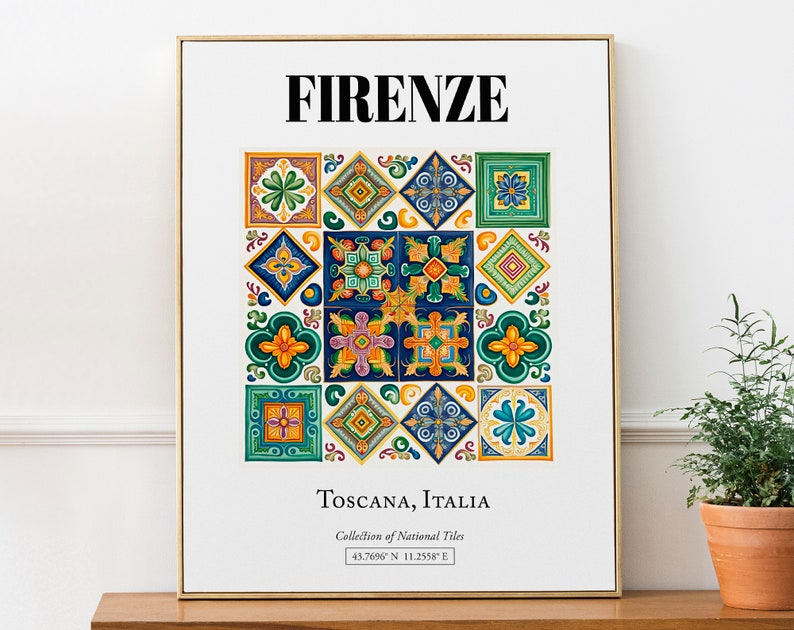 Firenze Toscana Italy Traditional Tile Pattern Aesthetic - Etsy