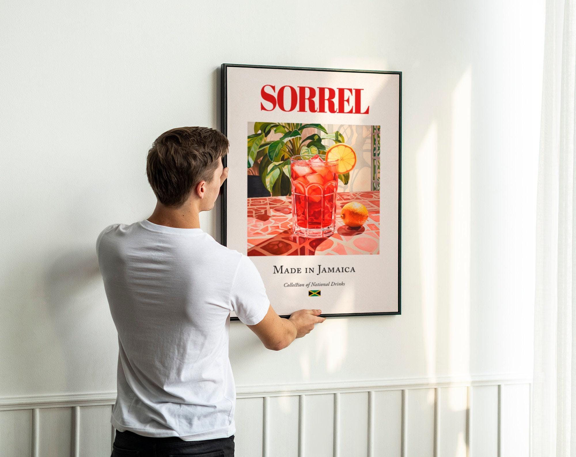 Sorrel, Traditional Jamaican Beverage (drink) Print Poster, Kitchen and ...