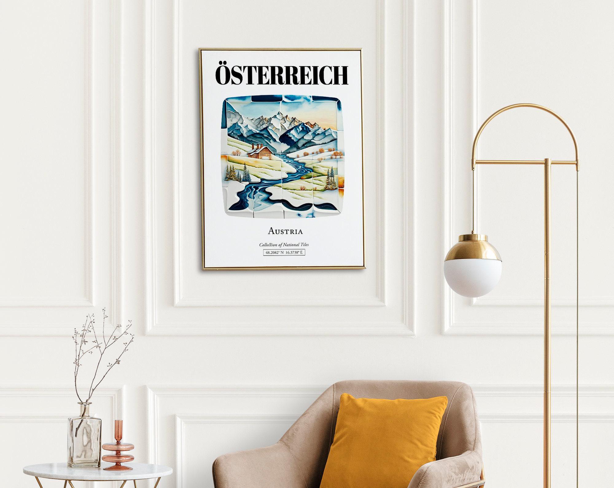 Österreich (austria) Traditional Tile Pattern Aesthetic Wall Art Decor ...