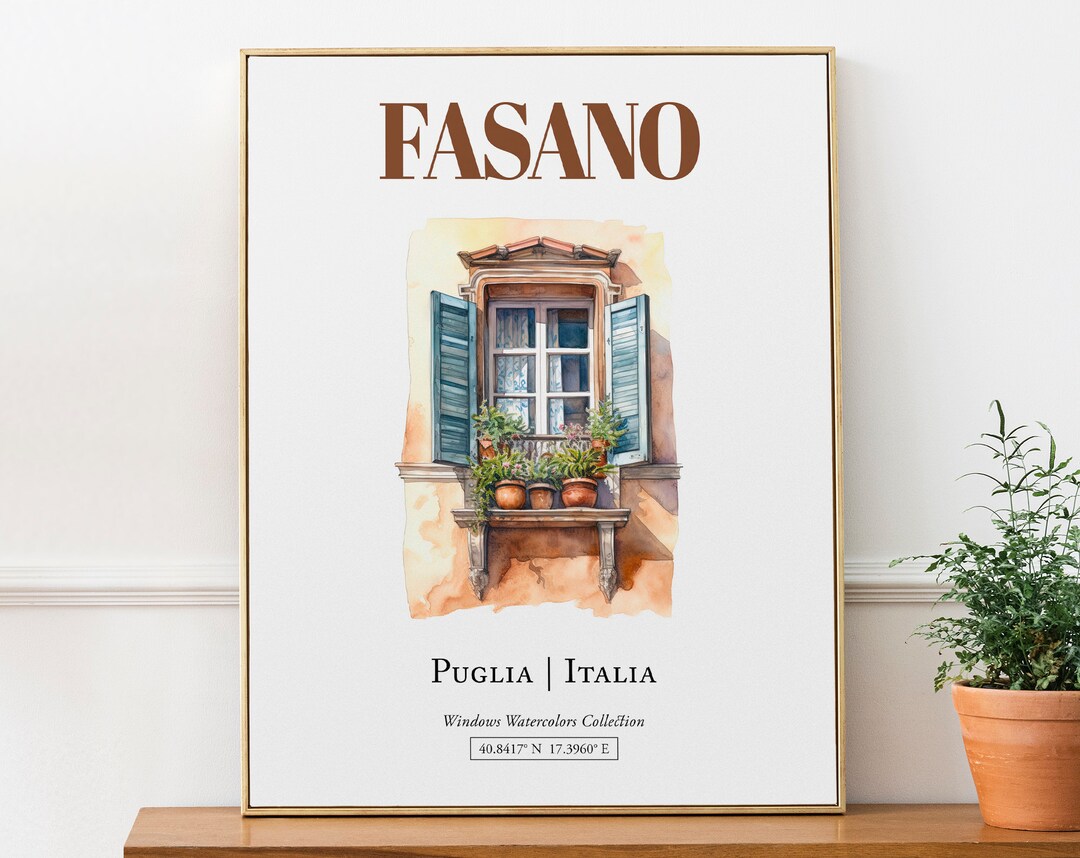 Fasano puglia, Italia Travel Print Poster, Traditional Window ...