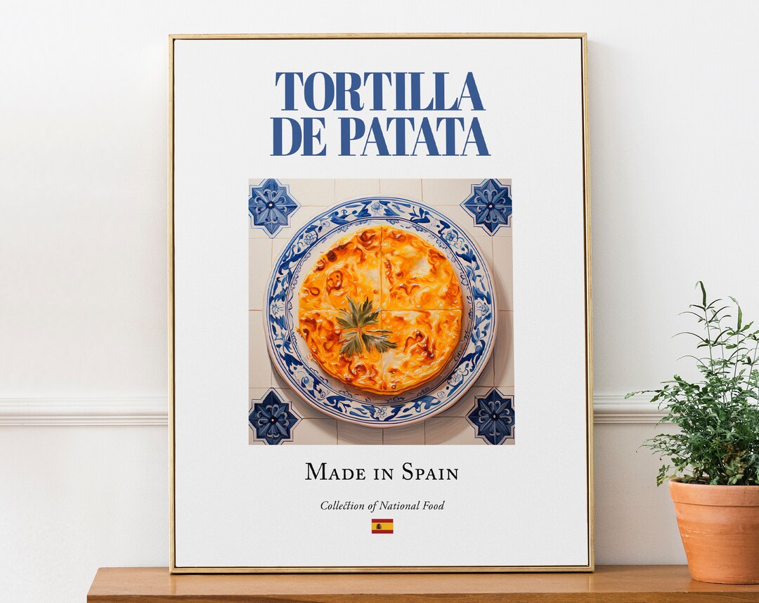 Tortilla De Patata on Maiolica Tile Plate, Traditional Spanish Food ...