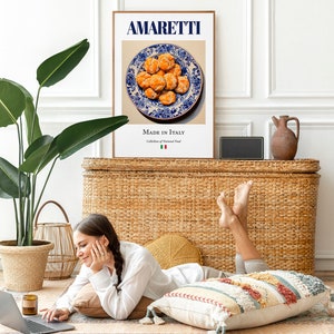 Amaretti on Maiolica Tile Plate, Traditional Italian Food Wall Art ...