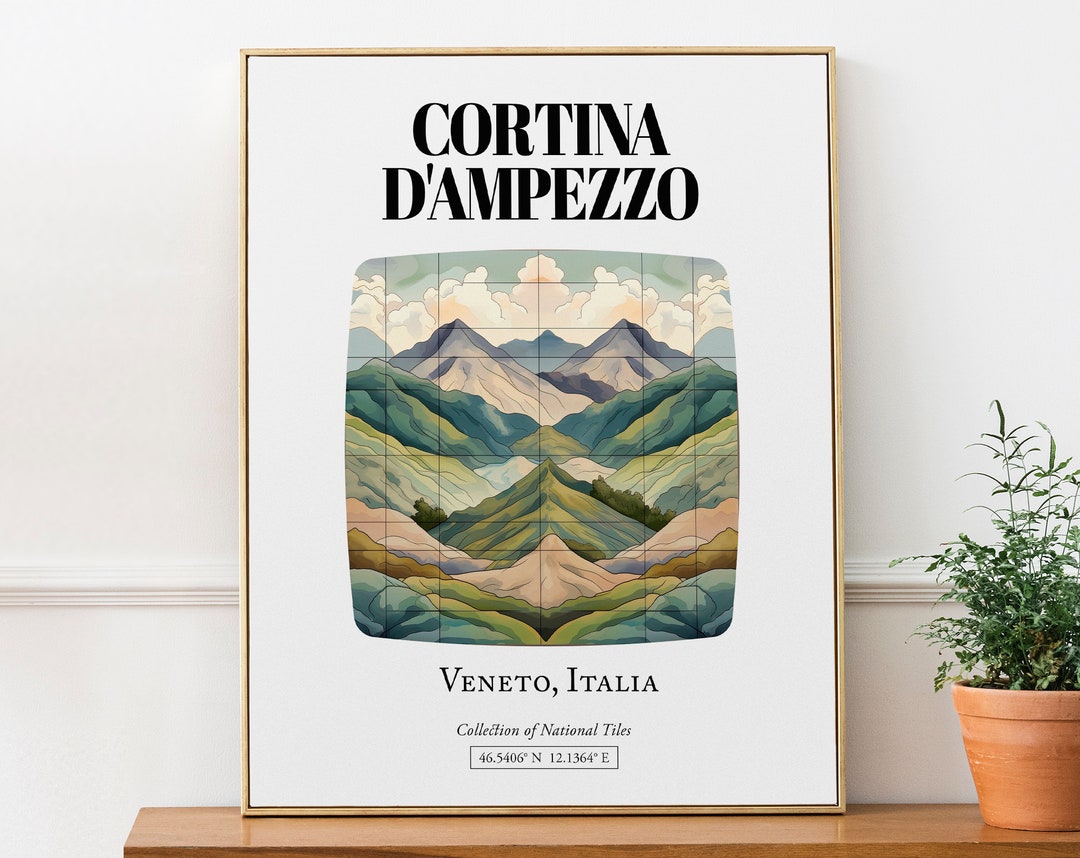Cortina D'ampezzo Alpine Tile Pattern: Italian Dolomites Elegance Wall ...