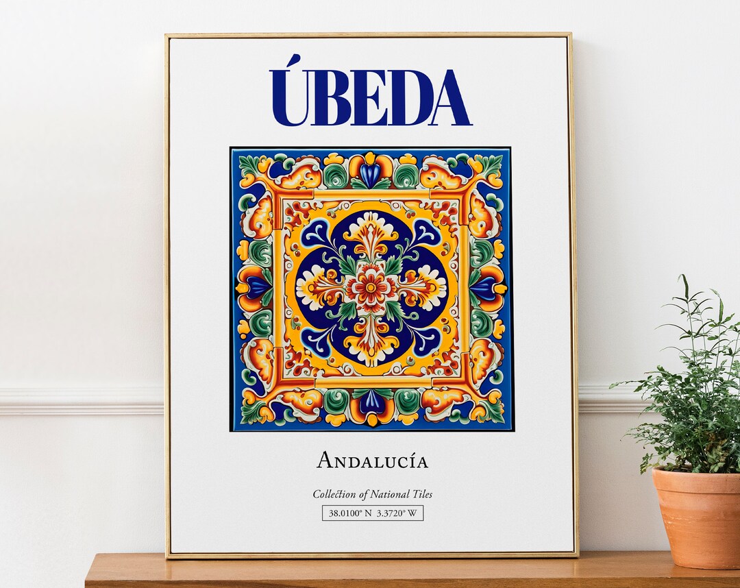Úbeda, Andalucía, Spain, Aesthetic Folk Traditional Tile, Wall Art ...