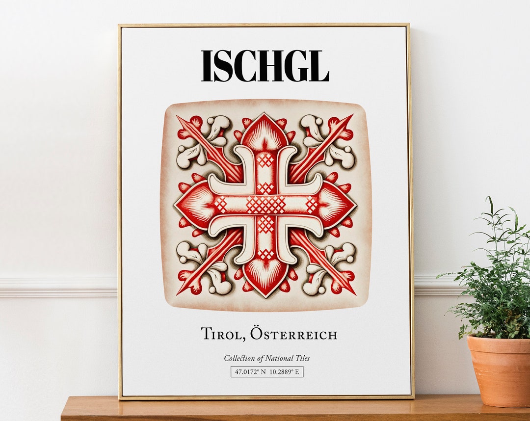 Ischgl, Tirol, Austria, Traditional Tile Pattern Aesthetic Wall Art ...