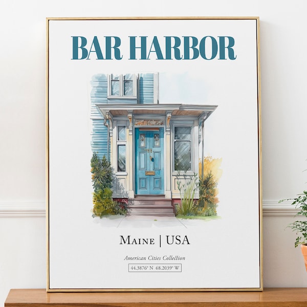 Bar Harbor Poster - Etsy
