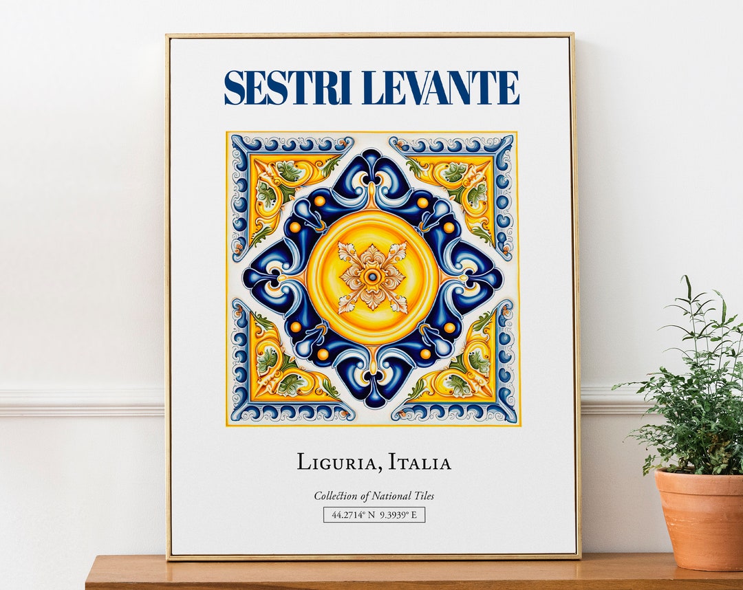 Sestri Levante, Liguria, Italy, Aesthetic Folk Traditional Maiolica ...