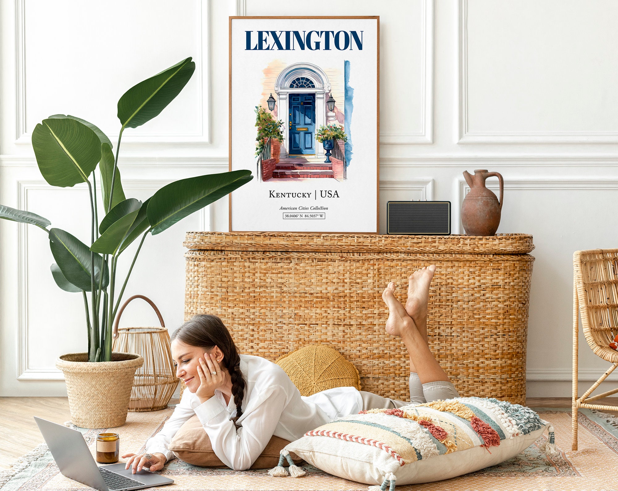 Lexington Kentucky USA Aesthetic Minimalistic Watercolor - Etsy