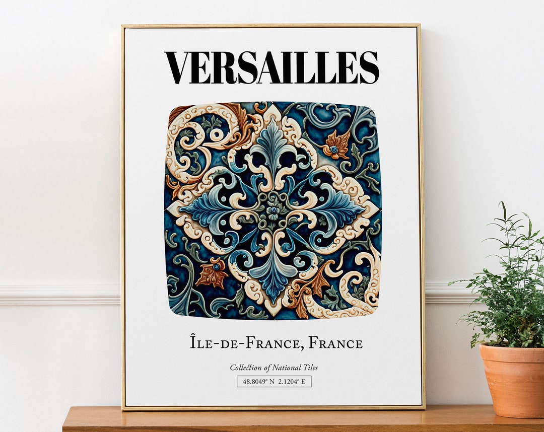 Versailles, France, Tile Pattern Aesthetic Wall Decor Print Poster - Etsy