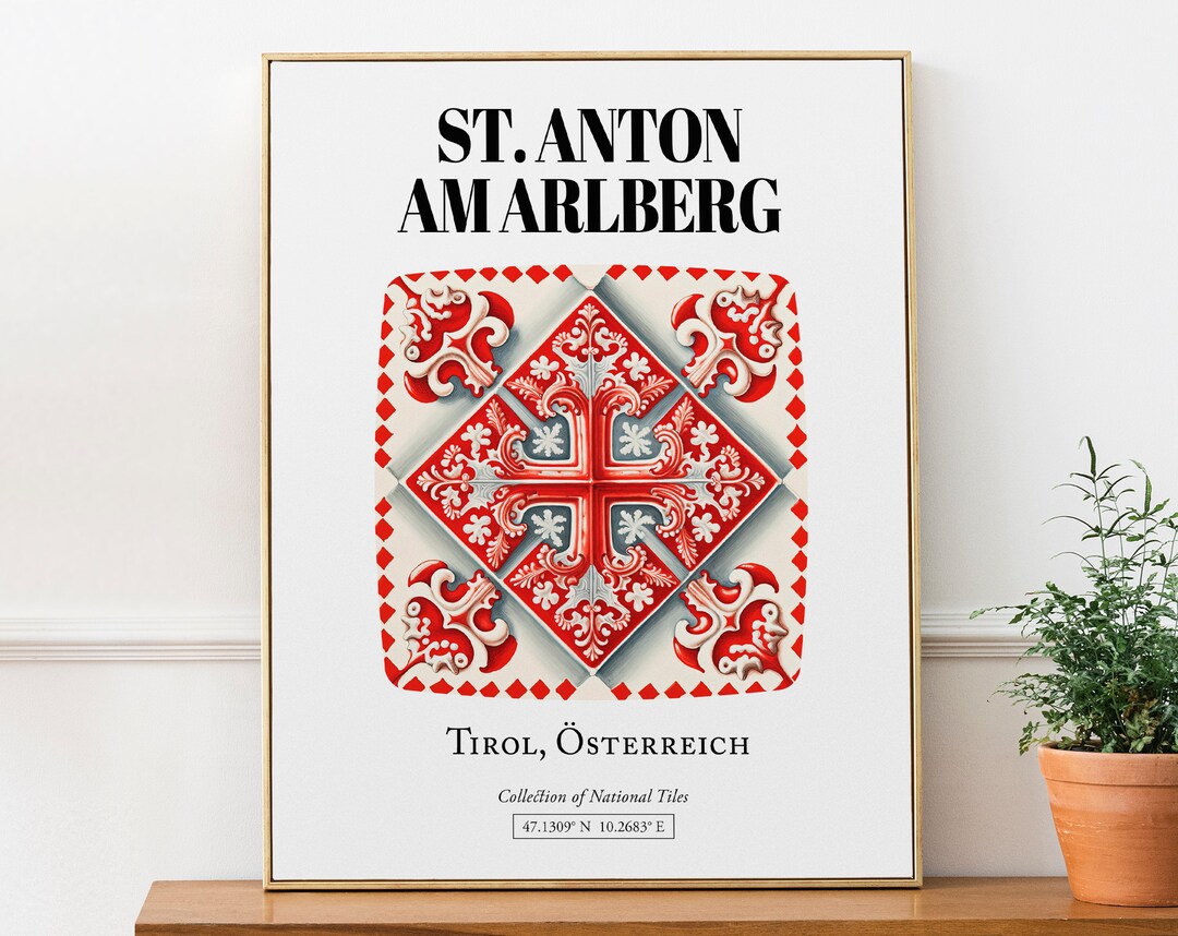 St. Anton Am Arlberg, Tirol, Austria, Traditional Tile Pattern ...