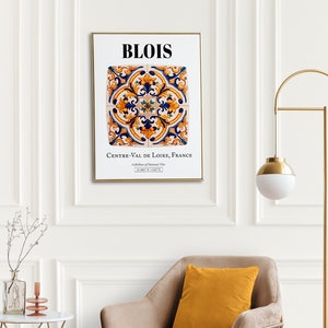 Blois, France, Tile Pattern Aesthetic Wall Art Decor Print Poster - Etsy