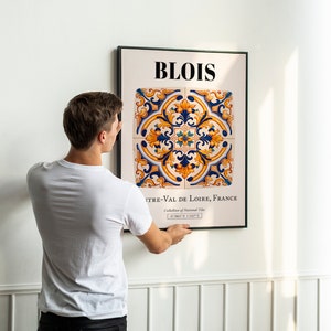 Blois, France, Tile Pattern Aesthetic Wall Art Decor Print Poster - Etsy