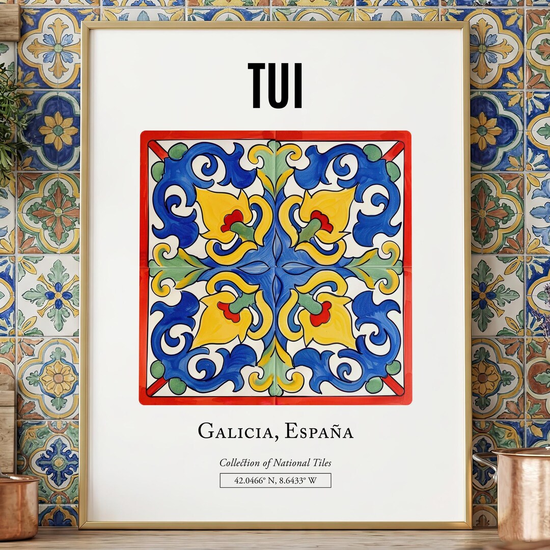Galicia Spain Tile Art Print, Tui, Traditional Home Decor - Etsy