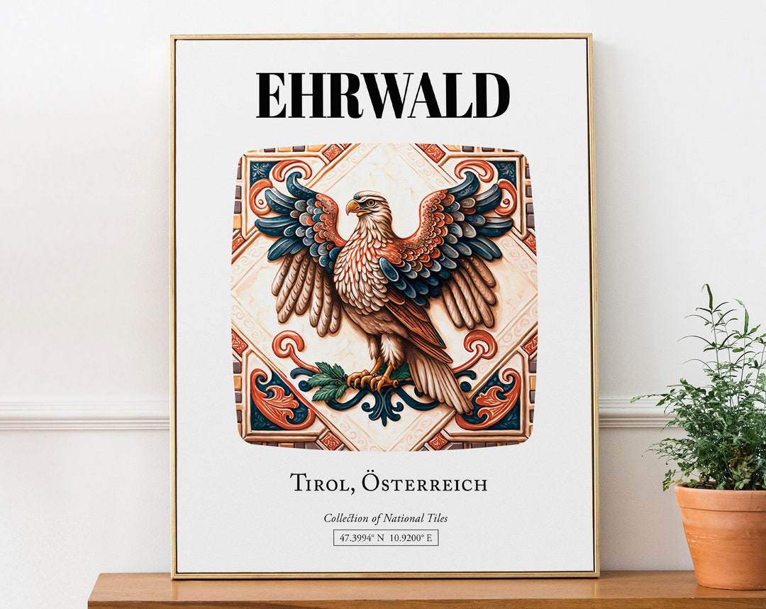 Ehrwald, Tirol, Austria, Traditional Tile Pattern Aesthetic Wall Art ...