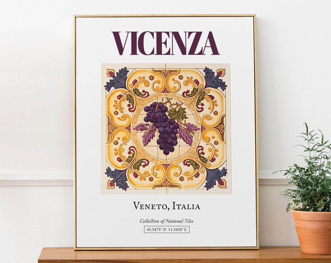 Vicenza, Veneto, Italy, Aesthetic Folk Traditional Maiolica Tile, Wall ...