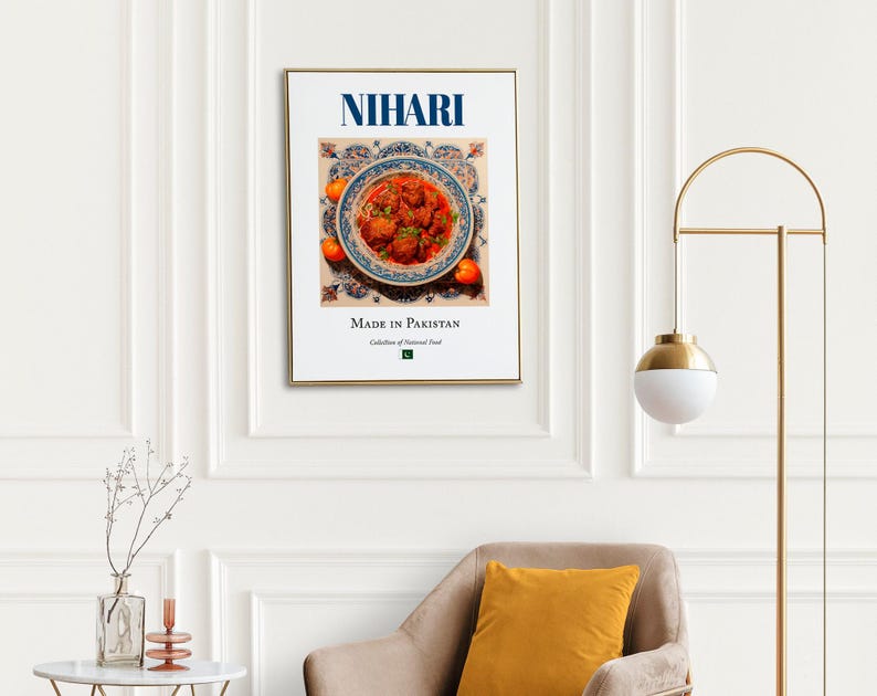 Nihari, Traditional Pakistani Food Wall Art Print Poster, Kitchen and ...