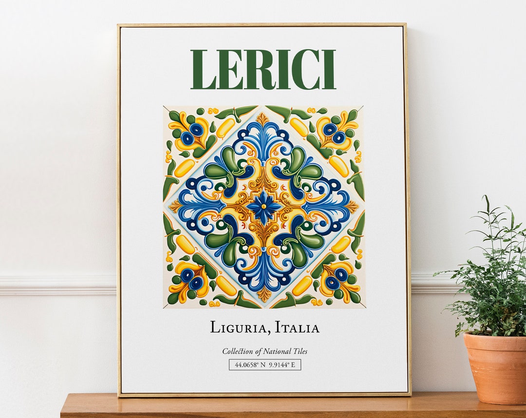 Lerici, Liguria, Italy, Aesthetic Traditional Maiolica Tile, Wall Art ...