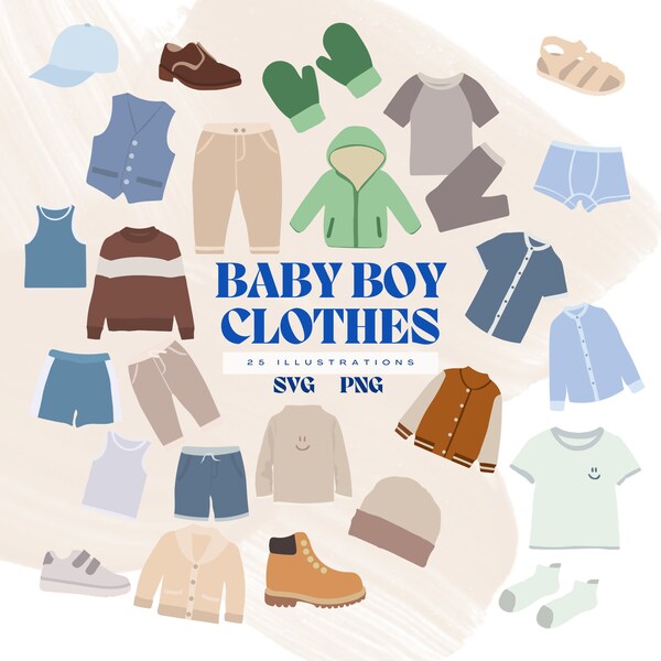 Baby Boy Clothes Svg - Etsy