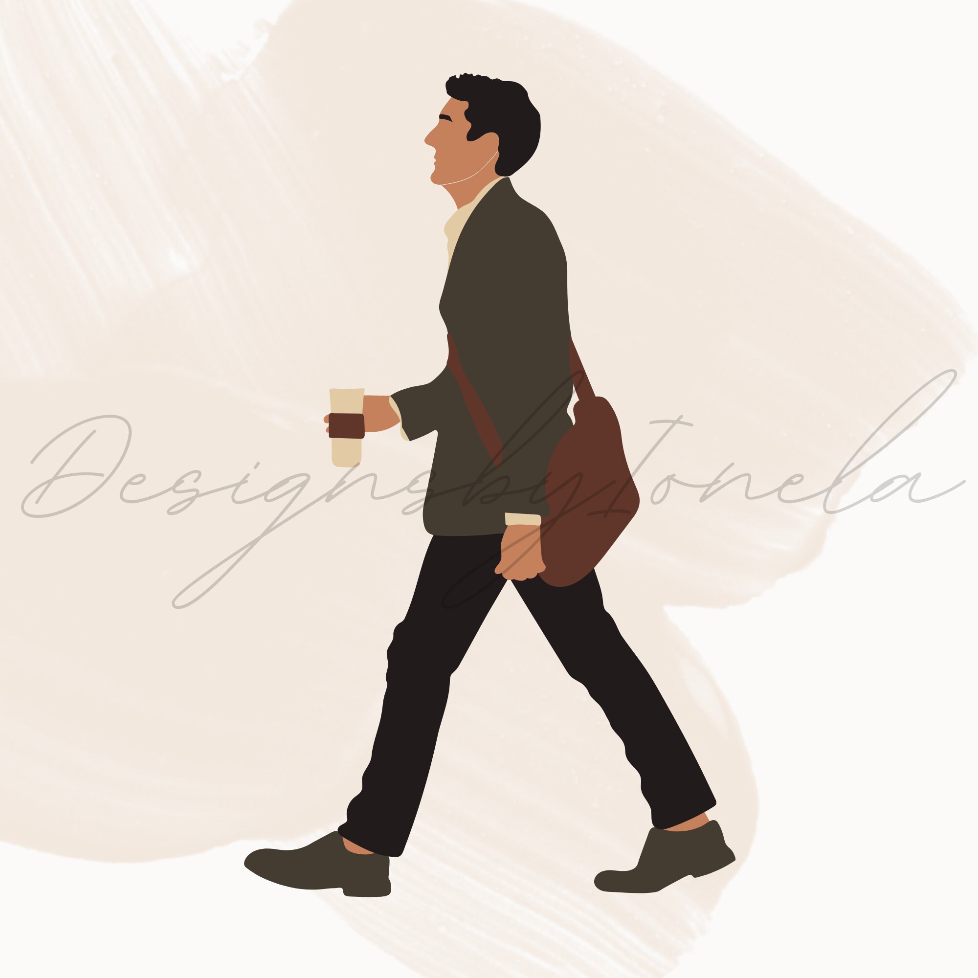 16 Flat Vector People, Walking People Outdoor, Human Walking ...