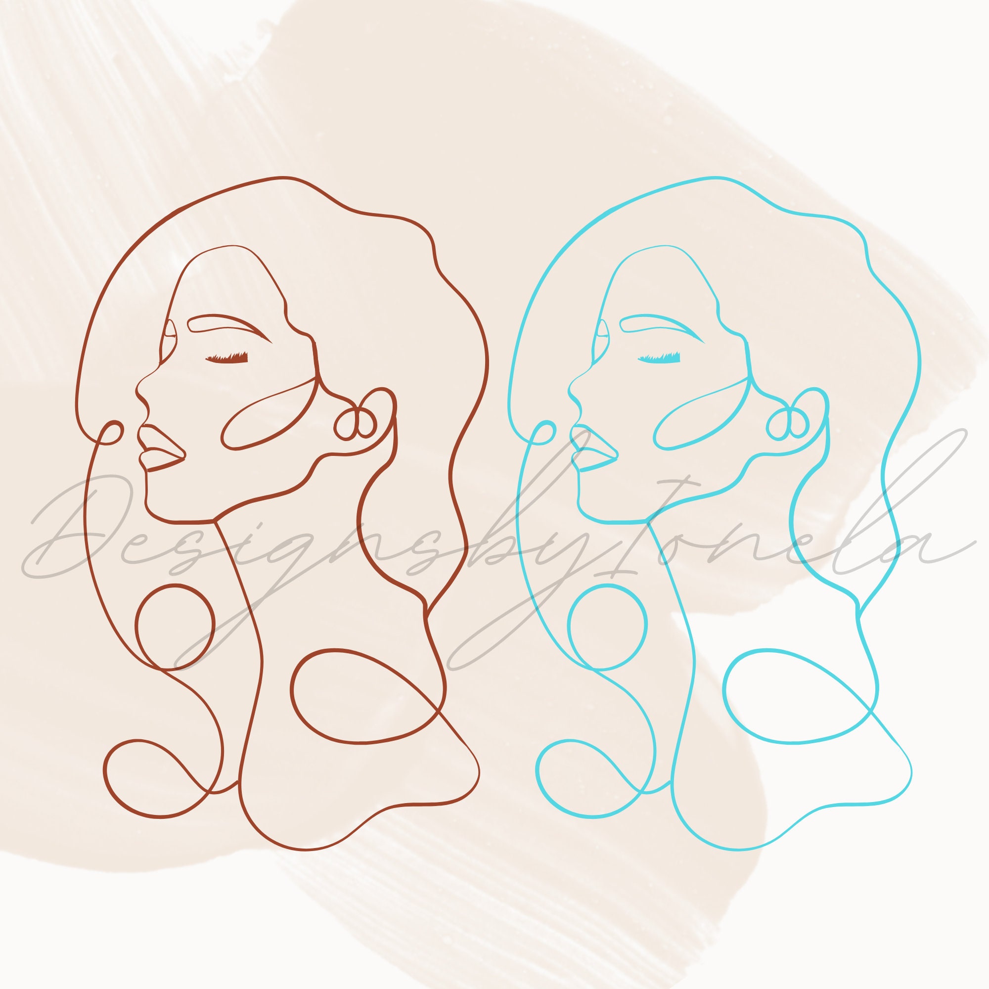 One Line Art Bundle, Feminist Art, Line Art Woman, Line Drawing Woman ...