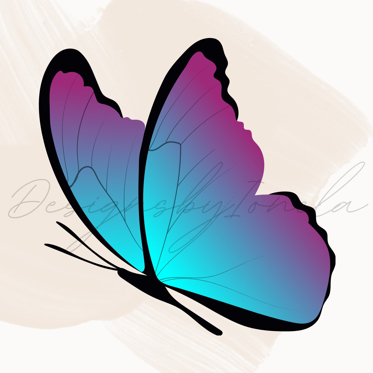 Butterfly Svg Clipart Bundle, Monarch Butterffly, Purple Butterfly ...