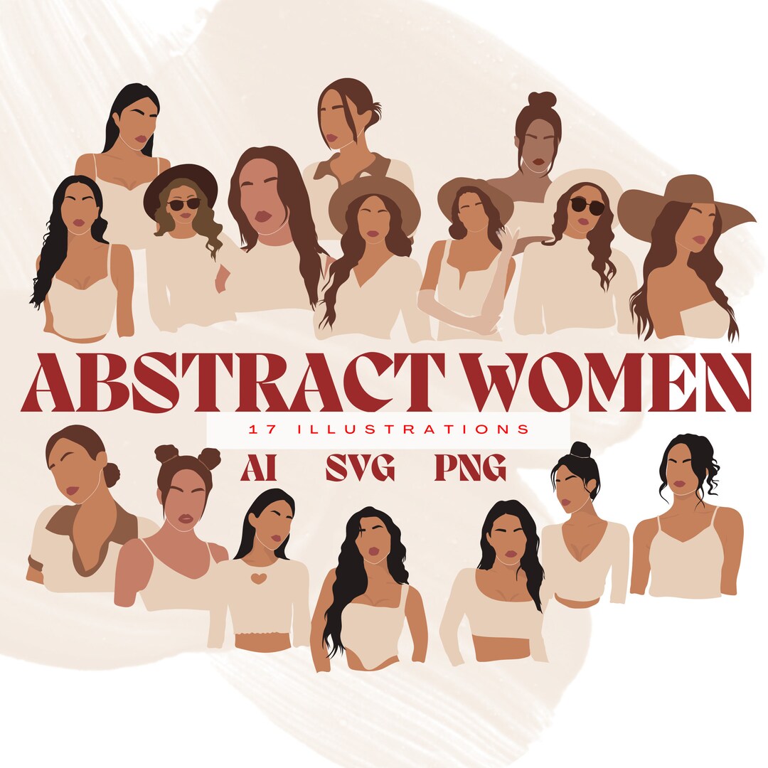 Abstract Women Clipart, Popular Svg, Fashion Girl, Faceless Clipart ...