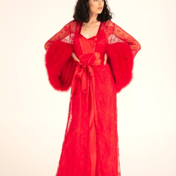 Sheer Lace Robe - Etsy