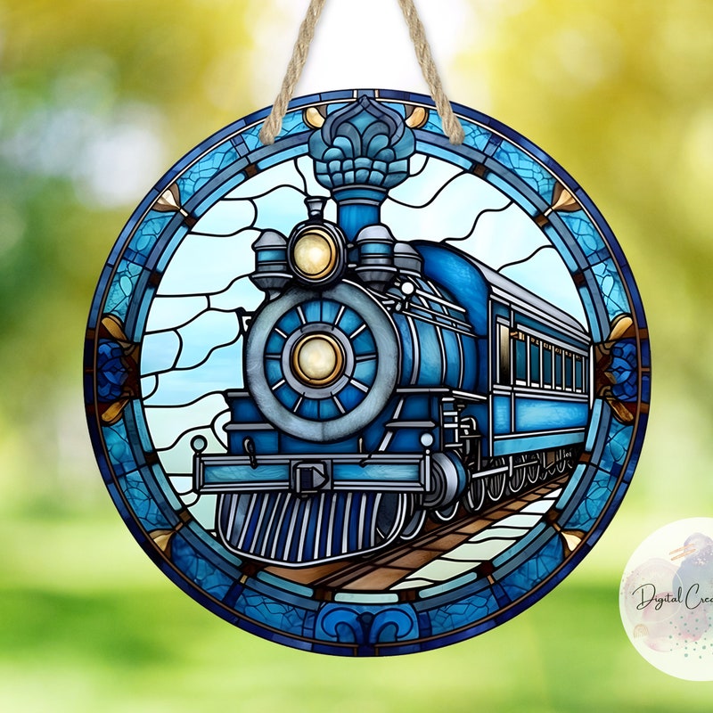 Train Pattern Stained Glass - Etsy