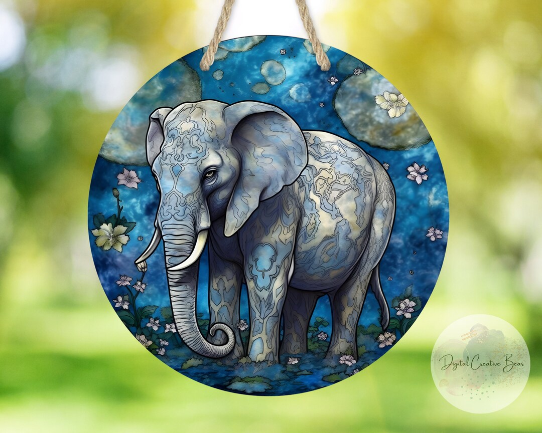 Elephant Round Sublimation Design, PNG (digital Download) - Etsy