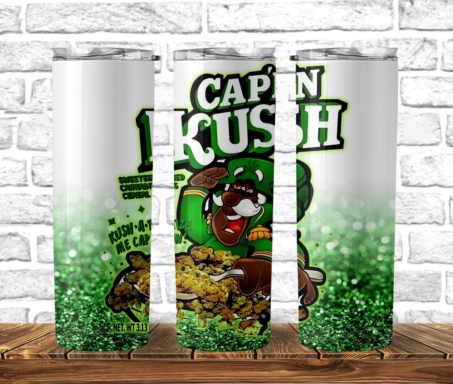 Capn Kush Tumbler 2 - 20 Oz Skinny Tumbler Wrap Sublimation Design, PNG ...
